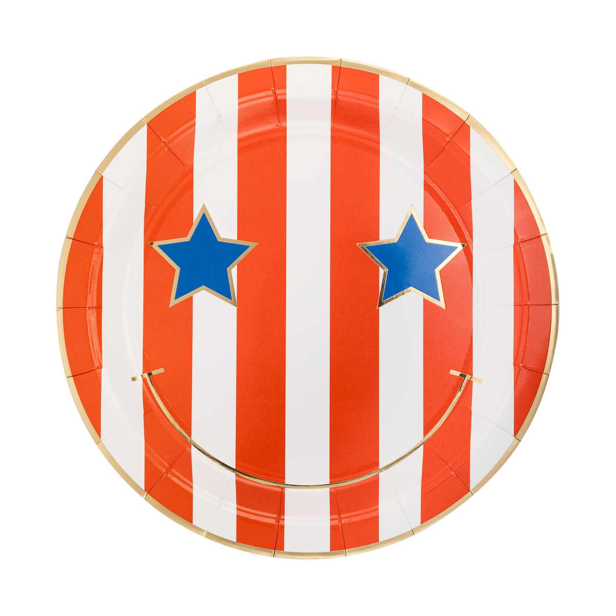 Stars & Stripes Smiley Plates Set - 8 ct. – RunningonBlooms