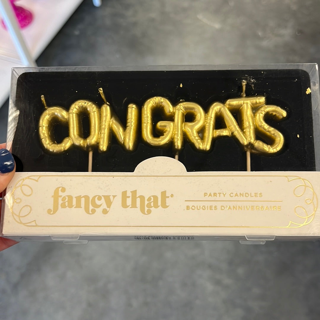 Congrats Candle – RunningonBlooms