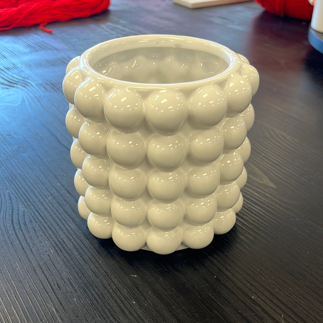 White Bubble Pot – RunningonBlooms