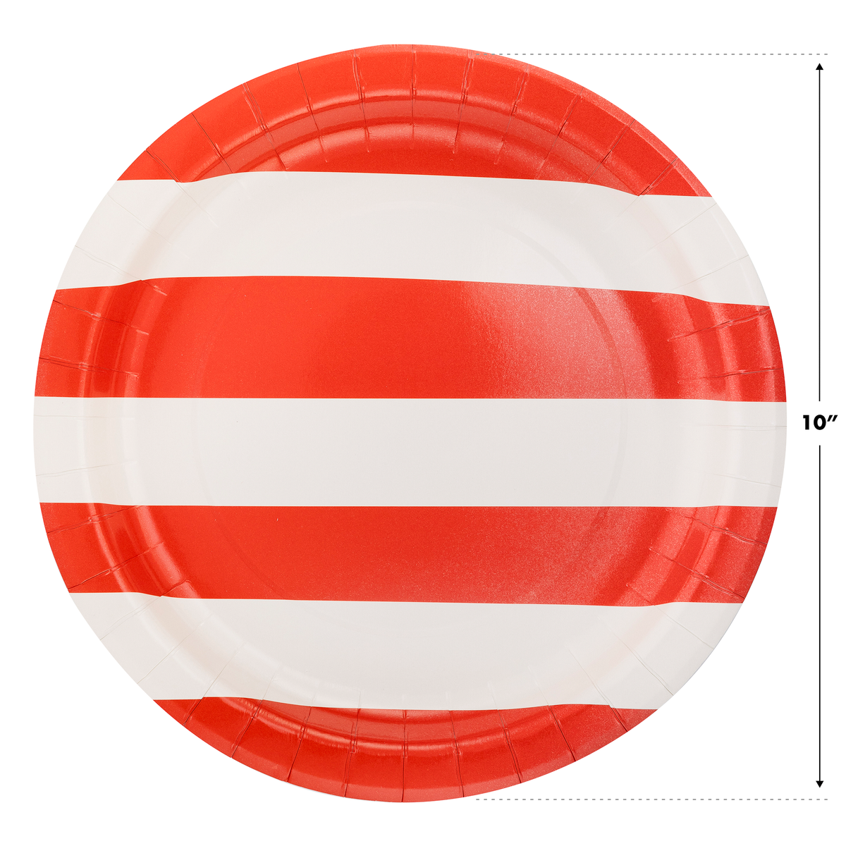 Red Stripe Paper Plates - 8 ct. – RunningonBlooms