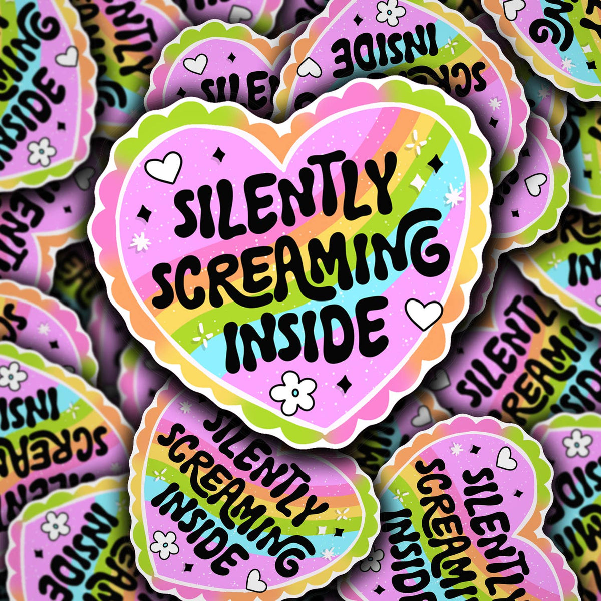 Silently Screaming Inside Sticker – RunningonBlooms